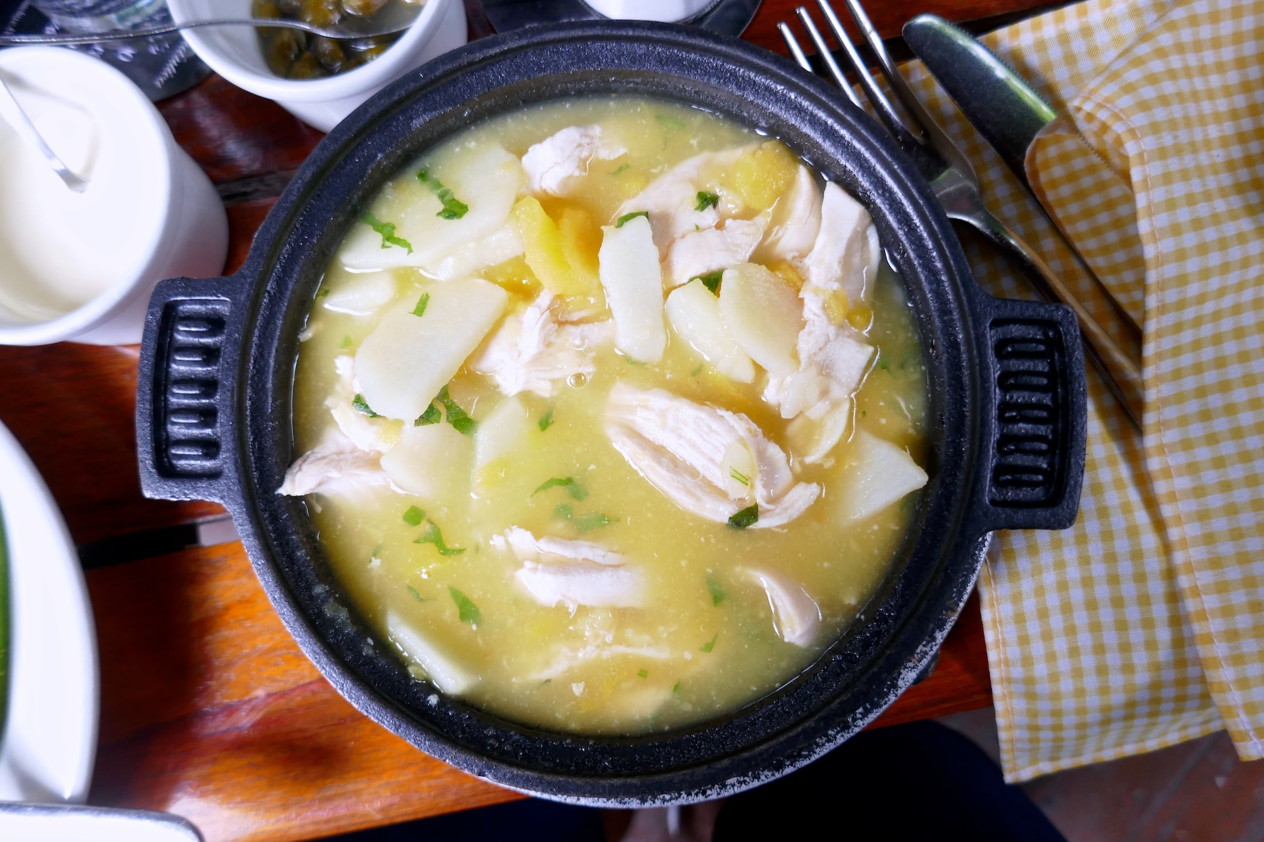 Recipe for ajiaco - Colombian chicken and potato soup - Nomadic Boys